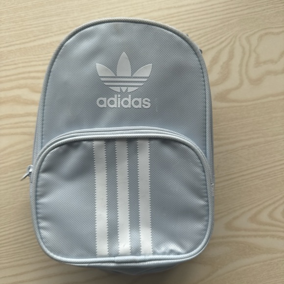 adidas | Bags | Adidas Light Blue Mini Backpack | Poshmark
